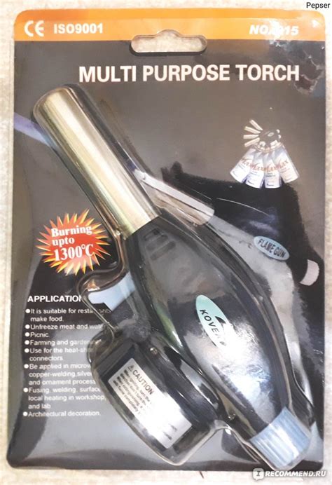 Газовая горелка с пьезоподжигом Kovea Multi Purpose Torch 915 «Газовая горелка с пьезоподжигом