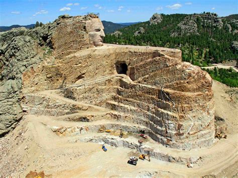 The Crazy Horse Memorial In The Black Hills Of South Dakota Us Work