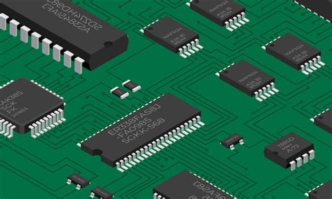 Premium Vector Isometric Electronic Board Isometric Printed Circuit Board With Electronic