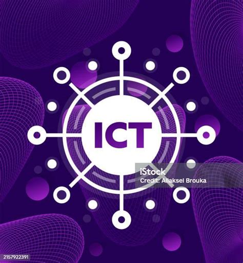 Ict 정보 통신 기술 벡터 일러스트 레이 션 3차원 형태에 대한 스톡 벡터 아트 및 기타 이미지 3차원 형태 가상현실