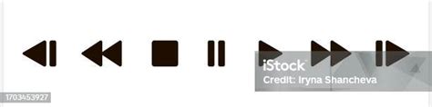 중지 일시 중지 재생 아이콘 스텐실 픽토그램 벡터 스톡 일러스트레이션 Eps 10 등에 대한 스톡 벡터 아트 및 기타 이미지 등 디자인 모양 Istock