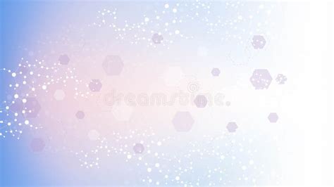 Modern Scientific Background With Hexagons Lines And Dots Wave Flow Abstract Background Stock