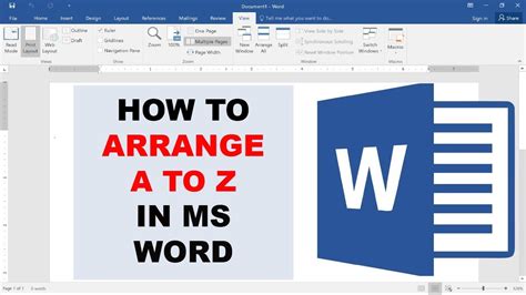 How To Arrange Alphabetically In Word Document 2025 Youtube