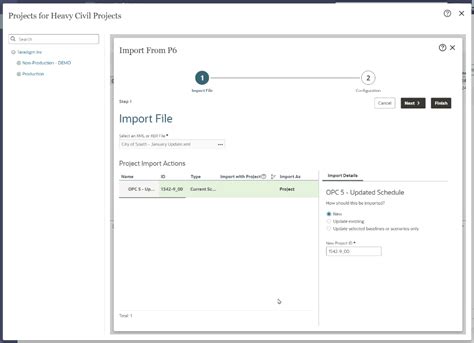 How To Import A Project As A Baseline In Oracle Primavera Cloud Taradigm