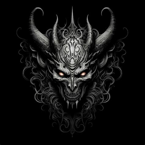 Premium Photo Angry Devil Head Tattoo Design Illustration