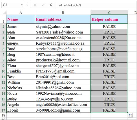 Excel에서 취소선으로 데이터를 정렬하거나 필터링하는 방법은 무엇입니까 Excel에서 취소선으로 데이터를 정렬하거나 필터링하는 방법은 무엇입니까