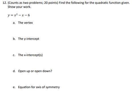 Solved Counts As Two Problems Points Find The Chegg Com