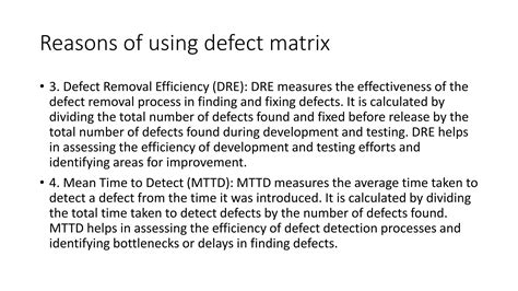 Defect Matrix In Software Quality Assurance Pptx