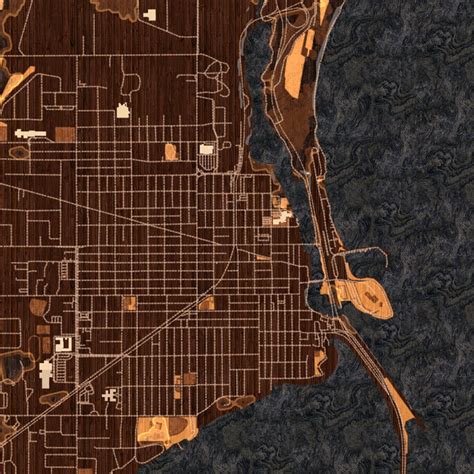 Sandpoint Idaho Map Print In Ember — Jace Maps