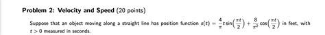 Solved Problem Velocity And Speed Points Suppose Chegg