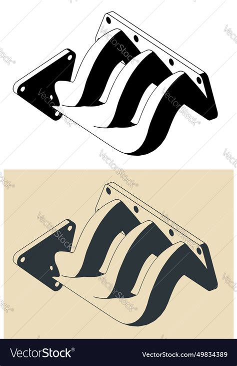 Exhaust Manifold Royalty Free Vector Image Vectorstock