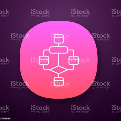 Icône De Lapplication Flowchart Diagramme Visualisation Du Processus