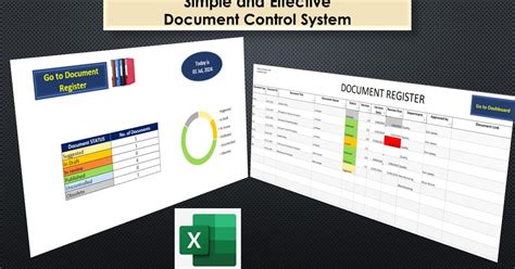 Easy To Use Excel Document Control Register For Document QSystems