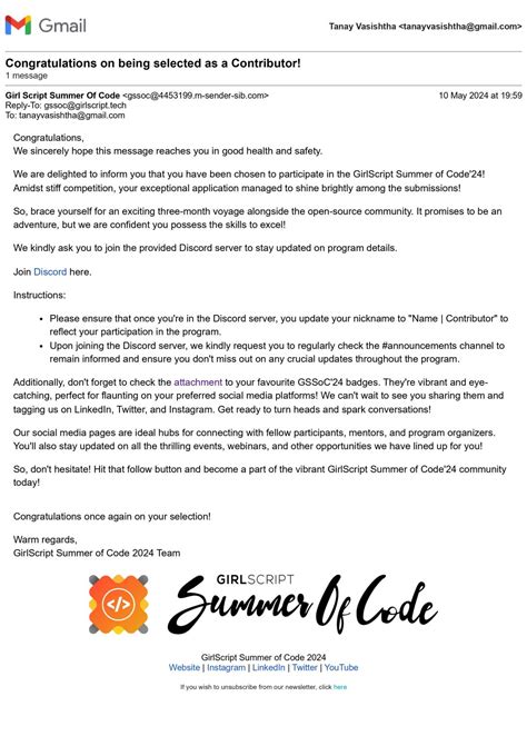 tanay vasishtha on linkedin gssoc24 opensource coding summerofcode community contribution