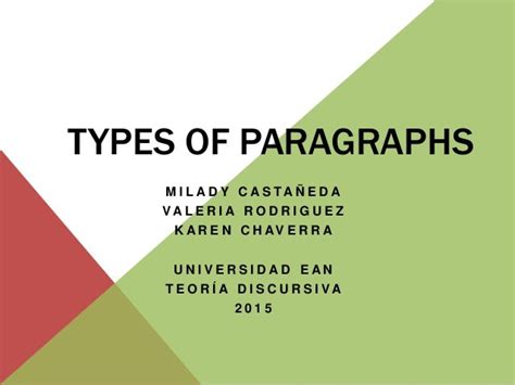 Types Of Paragraphs