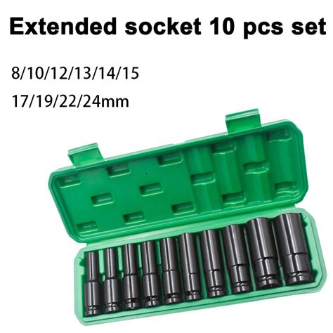 Impact Wrench Socket 10 Pcs Set 1 2 Drive Hex Impact Socket Set