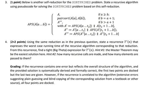 Solved 3 1 Point Below Is Another Self Reduction For The Chegg