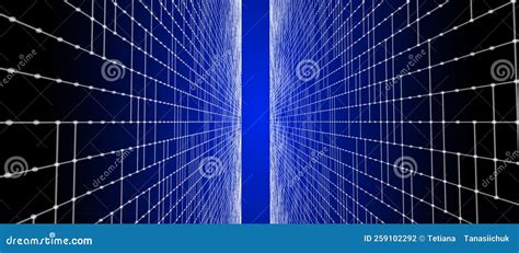 Digital Technology Background Big Data Visualization Dynamic Field Of Glowing Particles