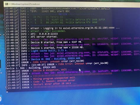 cuda error 30 nbminer r ethermining