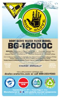 Bg 12000 Body Glove Water Filtration System Body Glove Water Filters
