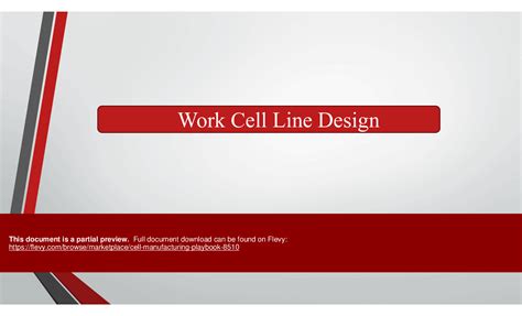 Cell Manufacturing Playbook Ppt Slide Deck