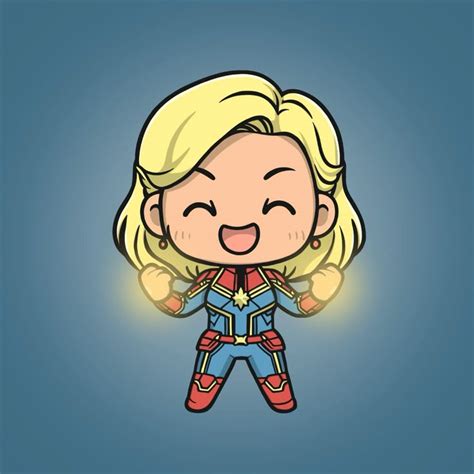 How To Draw Chibi Captain Marvel