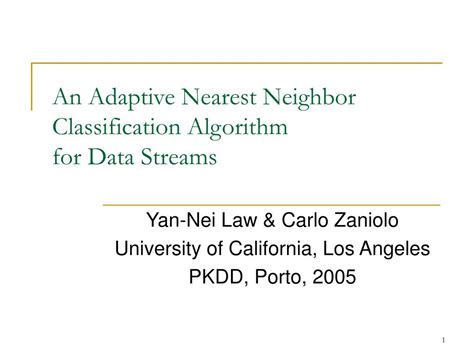 Ppt An Adaptive Nearest Neighbor Classification Algorithm For Data