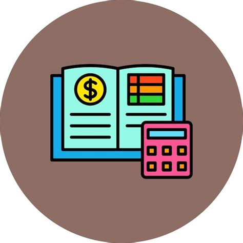 Icono De Libro De Contabilidad Vector Premium