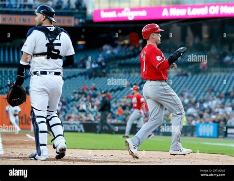 Cincinnati Reds Harrison Bader 4 Scores Past Detroit Tigers Catcher Carson Kelly 15 During