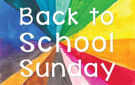 Back To School Sunday First Baptist Church Greensboro