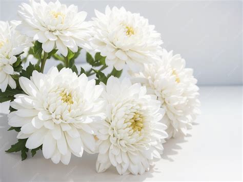 Premium Ai Image Pure Elegance Bouquet Of White Chrysanthemum