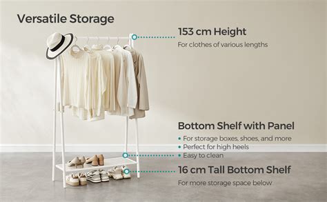 Songmics Clothes Rail Clothes Rack Garment Rack With Steel Frame