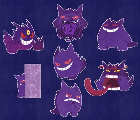 Gengar Mega Gengar And Gigantamax Gengar Pokemon Drawn By Hiro