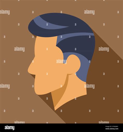 Minimalist Vector Illustration Featuring The Profile Of A Mans Face