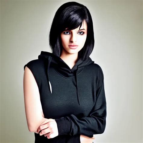 Raven Haired Seductive Supermodel With Stunning Light Stable