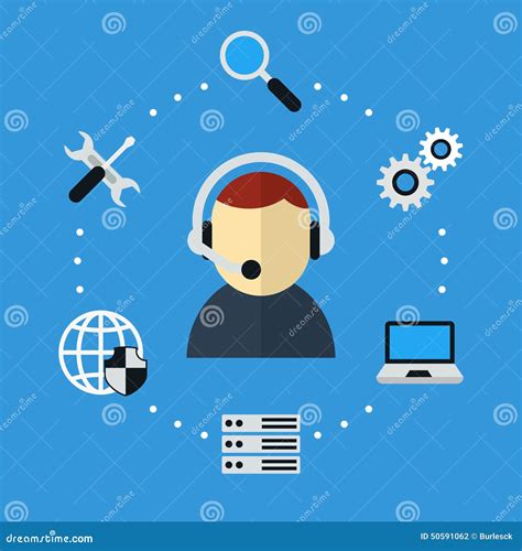 Computer And Technical Support Icon Stock Vector Image 50591062
