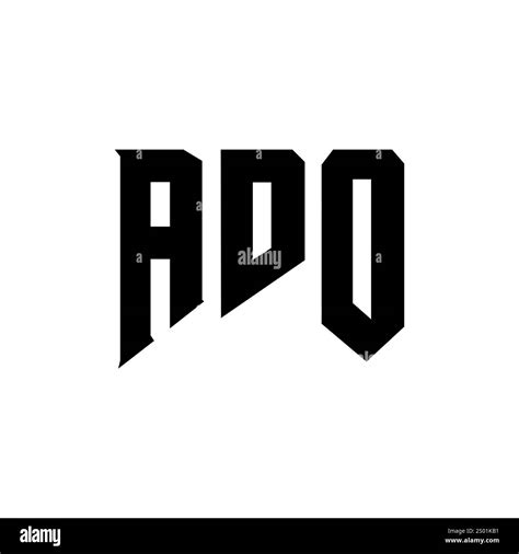 Ado Letter Logo Design For Technology Company Ado Logo Design Black And White Color Combination