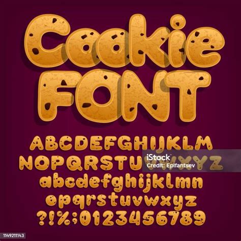 초콜릿 쿠키 알파벳 글꼴입니다 대 문자와 소문자 디저트 편지 쿠키에 대한 스톡 벡터 아트 및 기타 이미지 쿠키 컴퓨터 글자