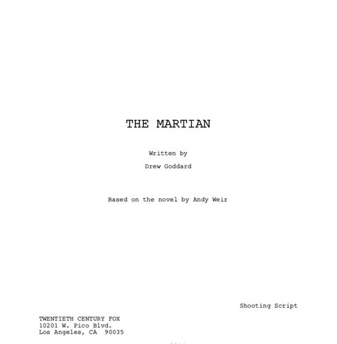 Movie Script Cover Page