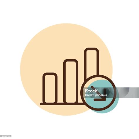 Decrease Outline Icon Office Sign Stock Illustration Download Image