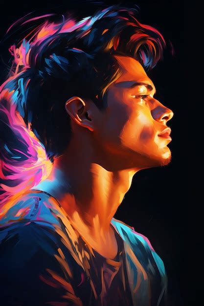 Peinture D Un Portrait D Homme Photo Gratuite