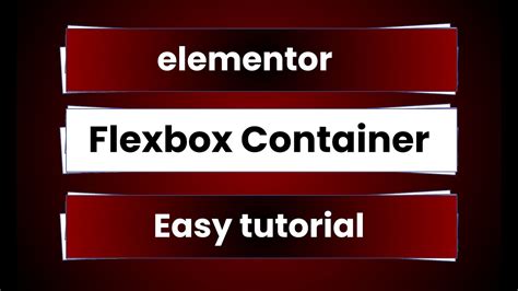 Elementor Flexbox Container Bangla Tutorial 2025 Flexbox Container In