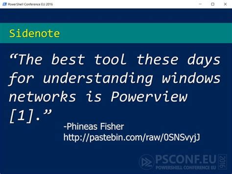 Psconfeu Offensive Active Directory With Powershell Ppt