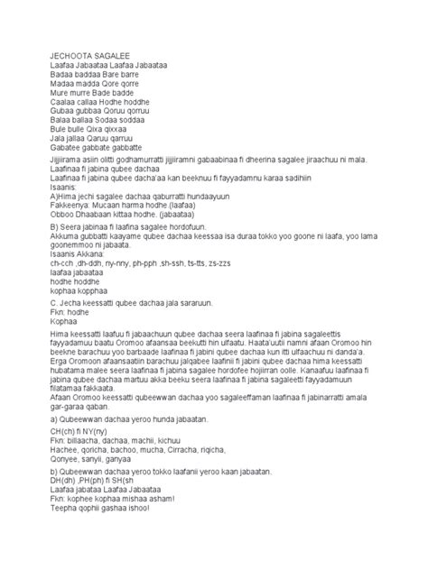 Jechoota Sagalee Pdf