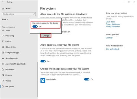How To Manage File Access Permissions For Apps On Windows April Update Windows Central