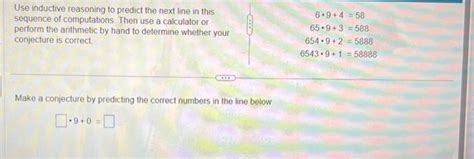 Solved Use Inductive Reasoning To Predict The Next Line In