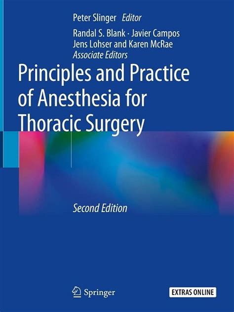 Principles And Practice Of Anesthesia For Thoracic Surgery