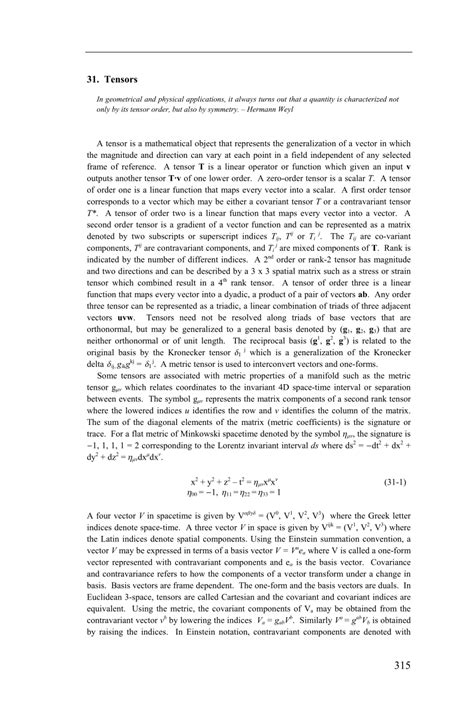 PDF Quantum Wave Mechanics Ch Tensors
