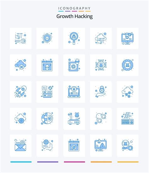 Free Vector Creative Hacking 25 Blue Icon Pack Such As Code Digital Bug Code Binary