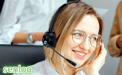 Senloo Wireless Computer Headset With Mic For Work Calls